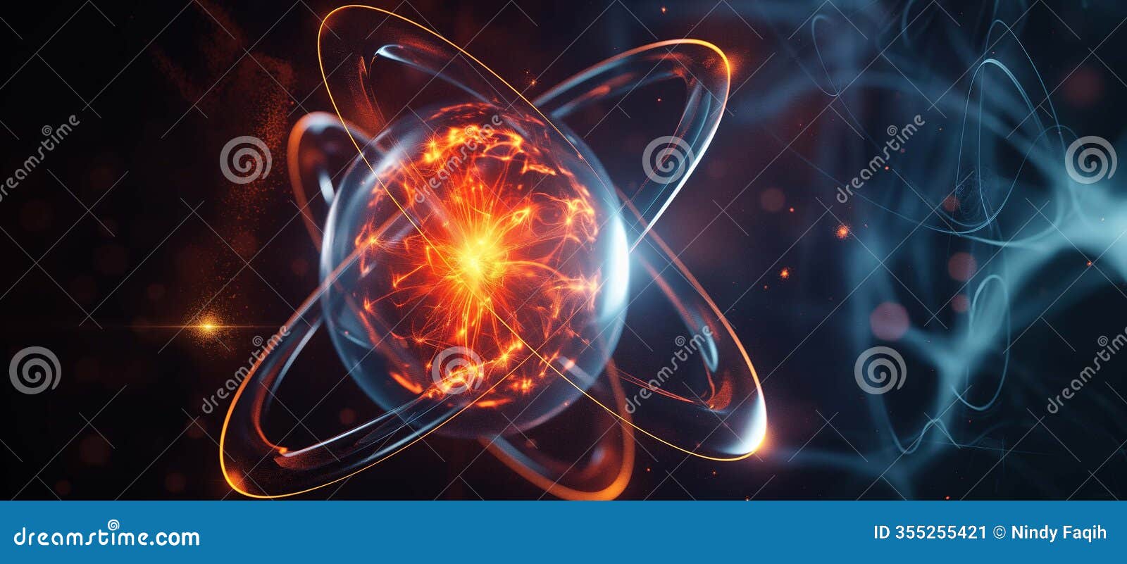 Hot Atomic Energy Light Circle Ball Explosion Background Stock ...