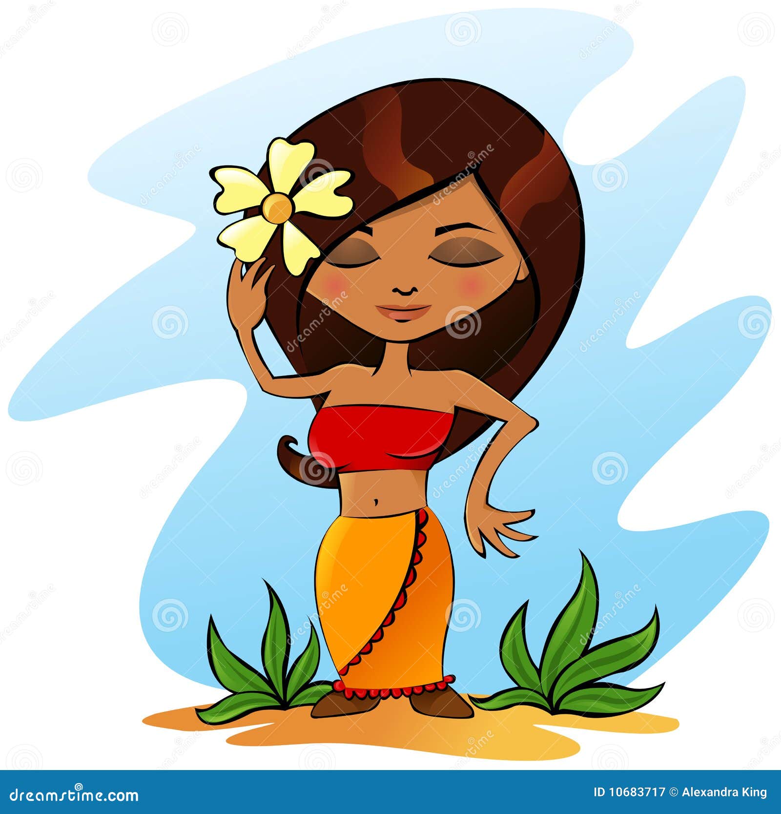 Hot babe stock vector. Illustration of brunette, holiday - 10683717