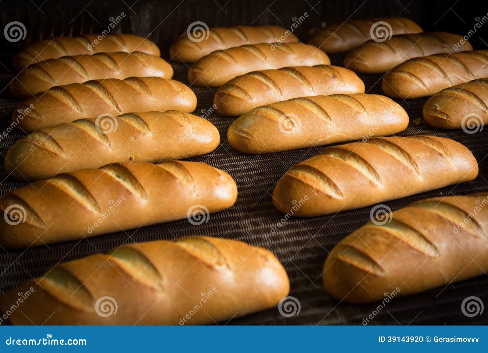 Hot baked breads on a line stock photo. Image of wheat - 39143920