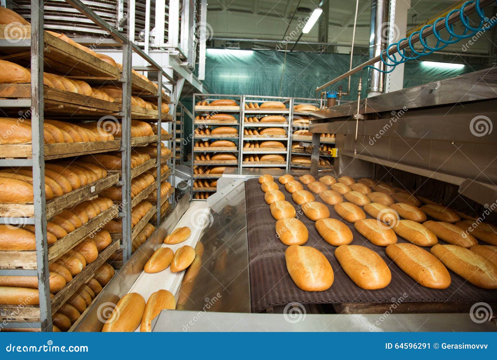 Hot baked breads on a line stock image. Image of plant - 64596291