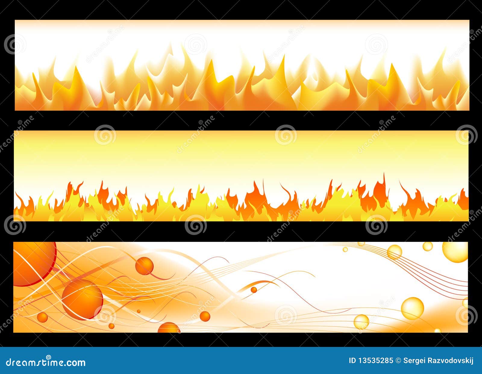 Hot banners stock vector. Illustration of flaming, fantasy - 13535285