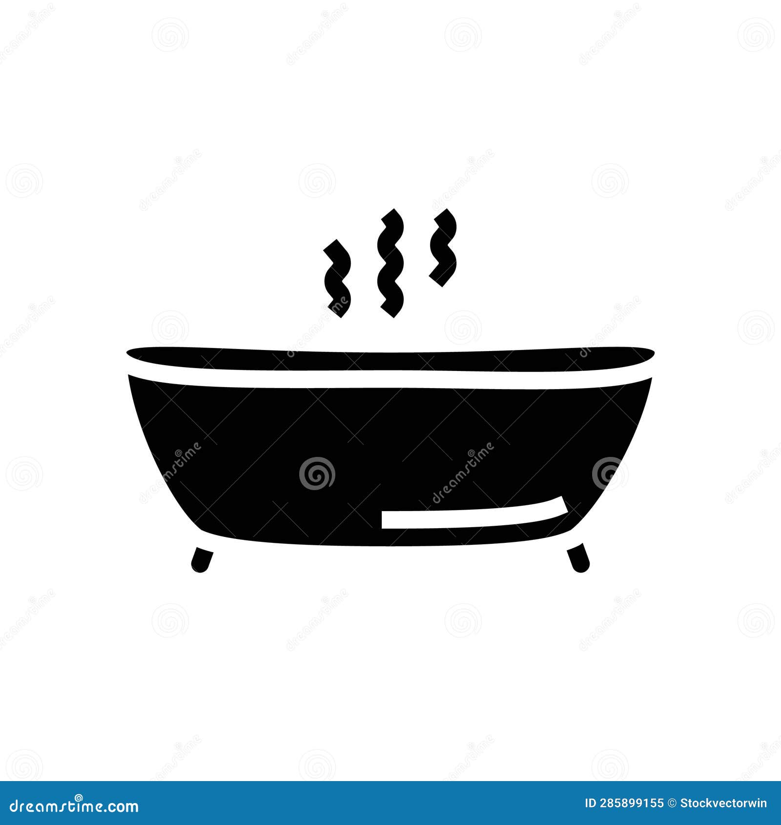 Hot Bath Glyph Icon Vector Illustration Stock Illustration Illustration Of Sign Item 285899155