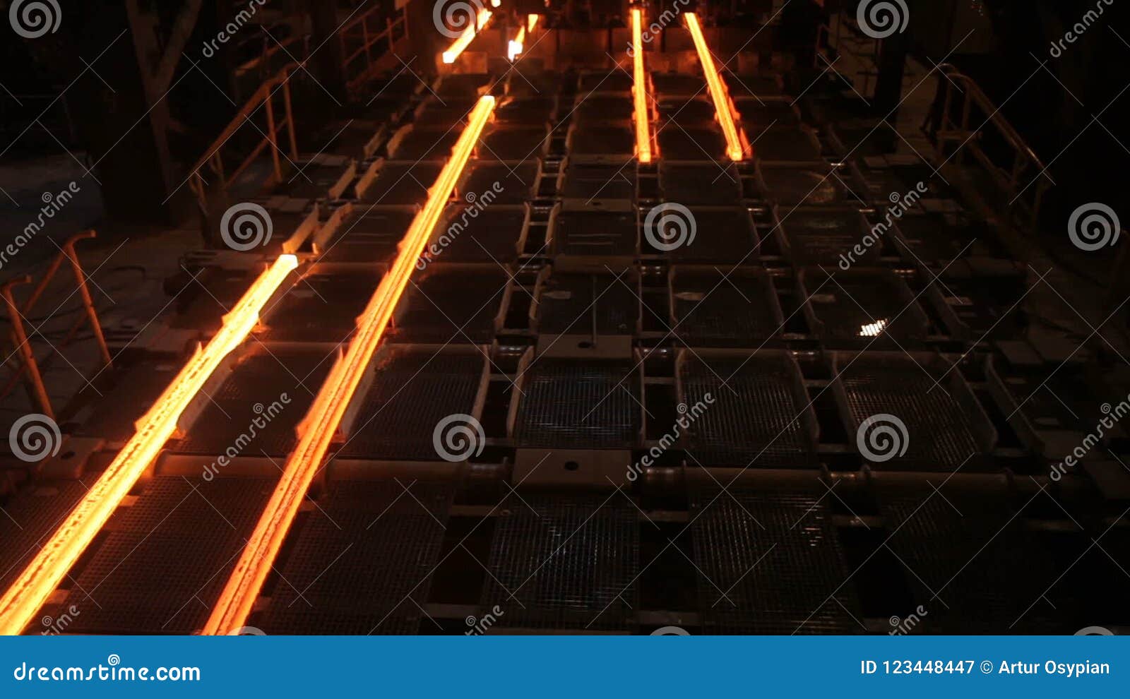 Hot Billet Continuous Casting, Strand Casting Stock Video - Video of ...