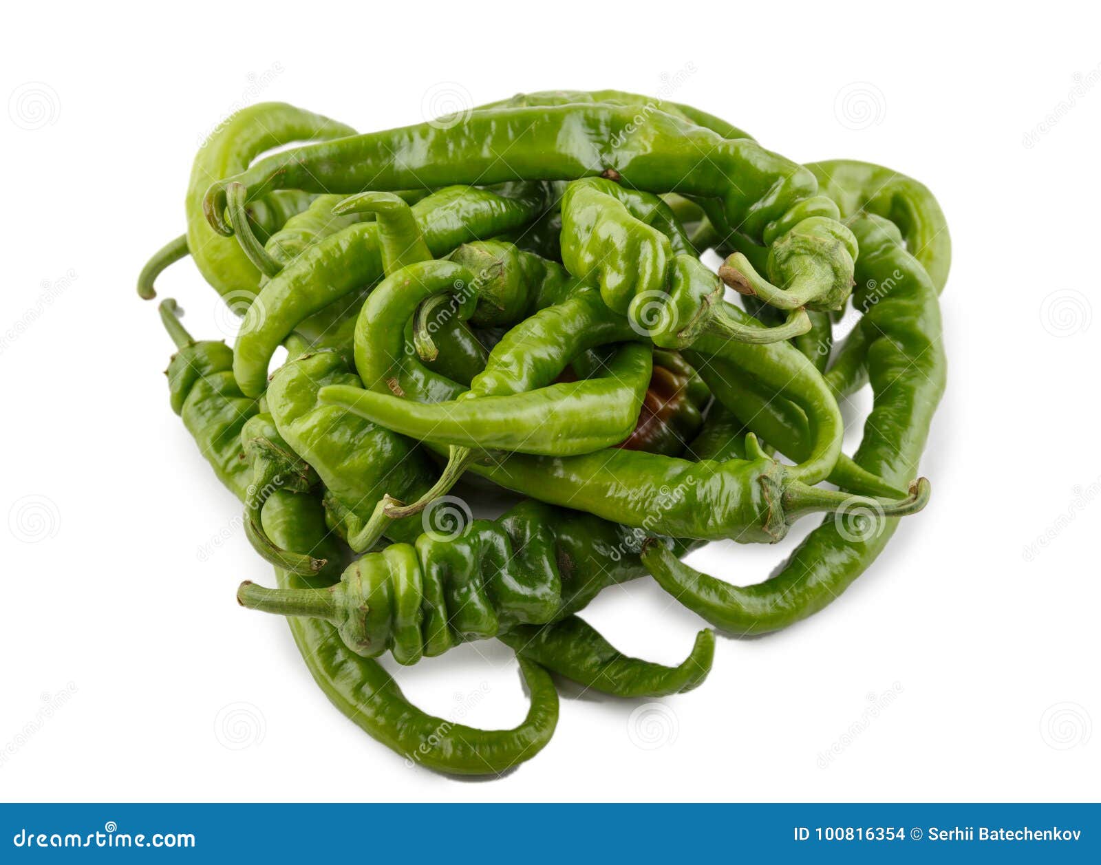 Hot Bitter Green Long Pepper Stock Photo - Image of nature, fresh ...