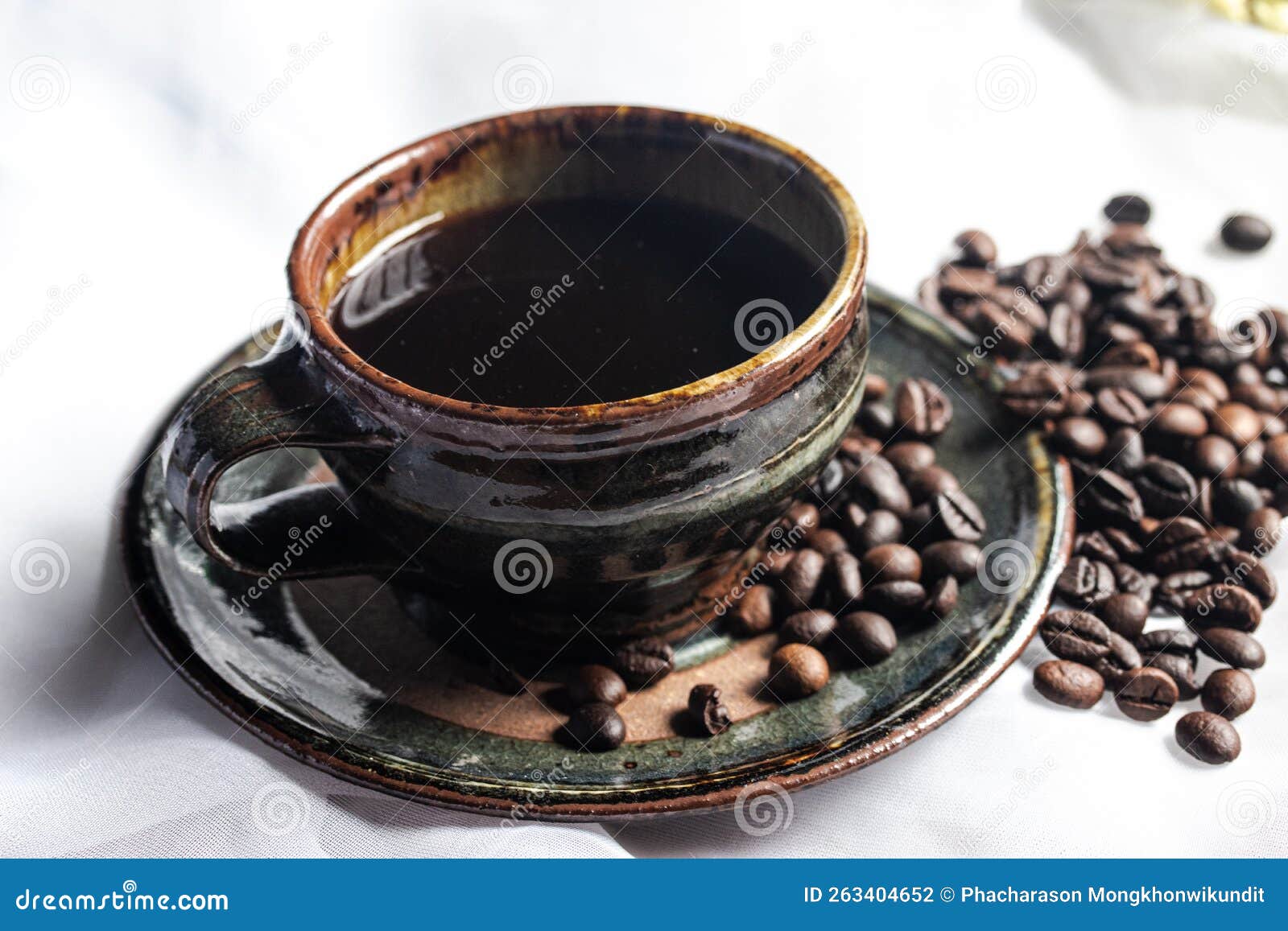 Hot Black Coffee for Morning Beverages Stock Photo - Image of cafe ...