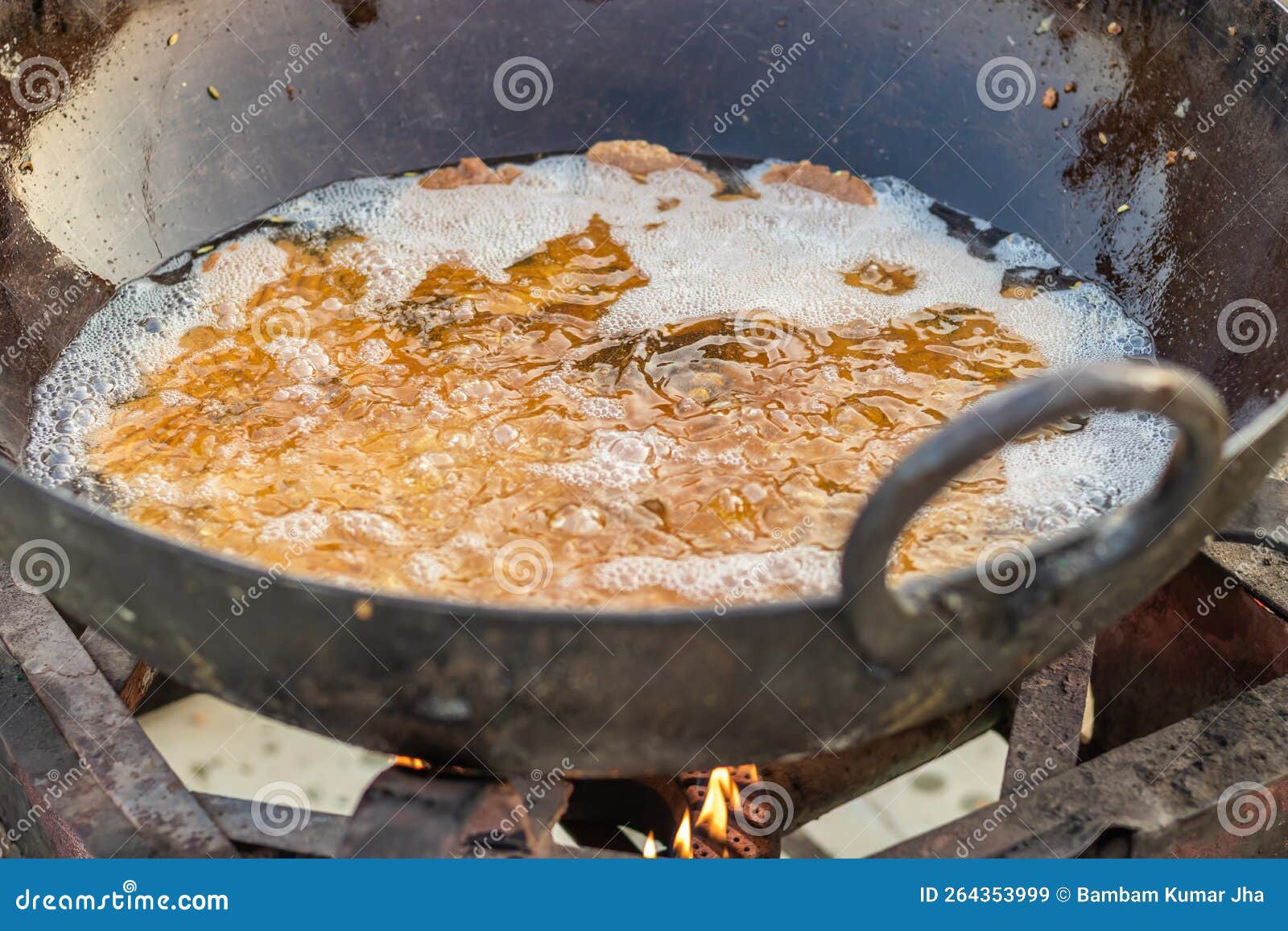 Hot Boiling Refined Oil from Flat Angle Stock Image - Image of delhi ...
