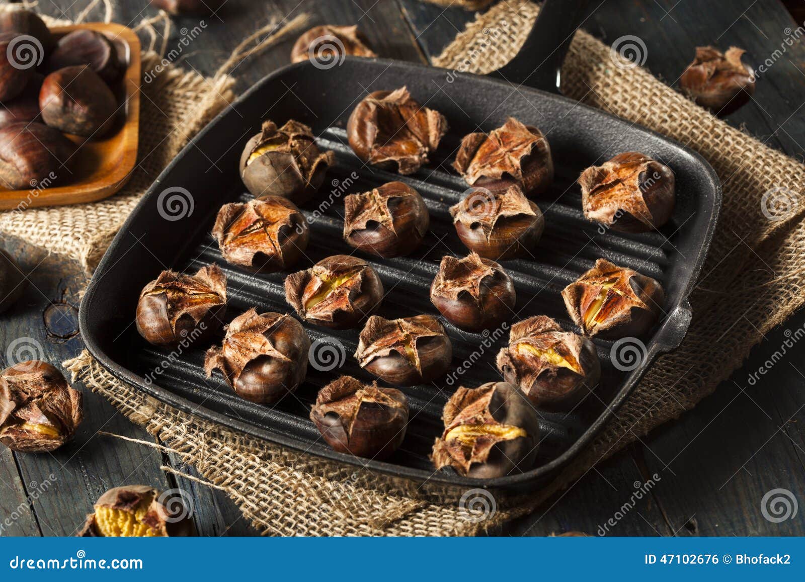 Hot Brown Roasted Chestnuts Stock Photo - Image of seasonal, fresh ...
