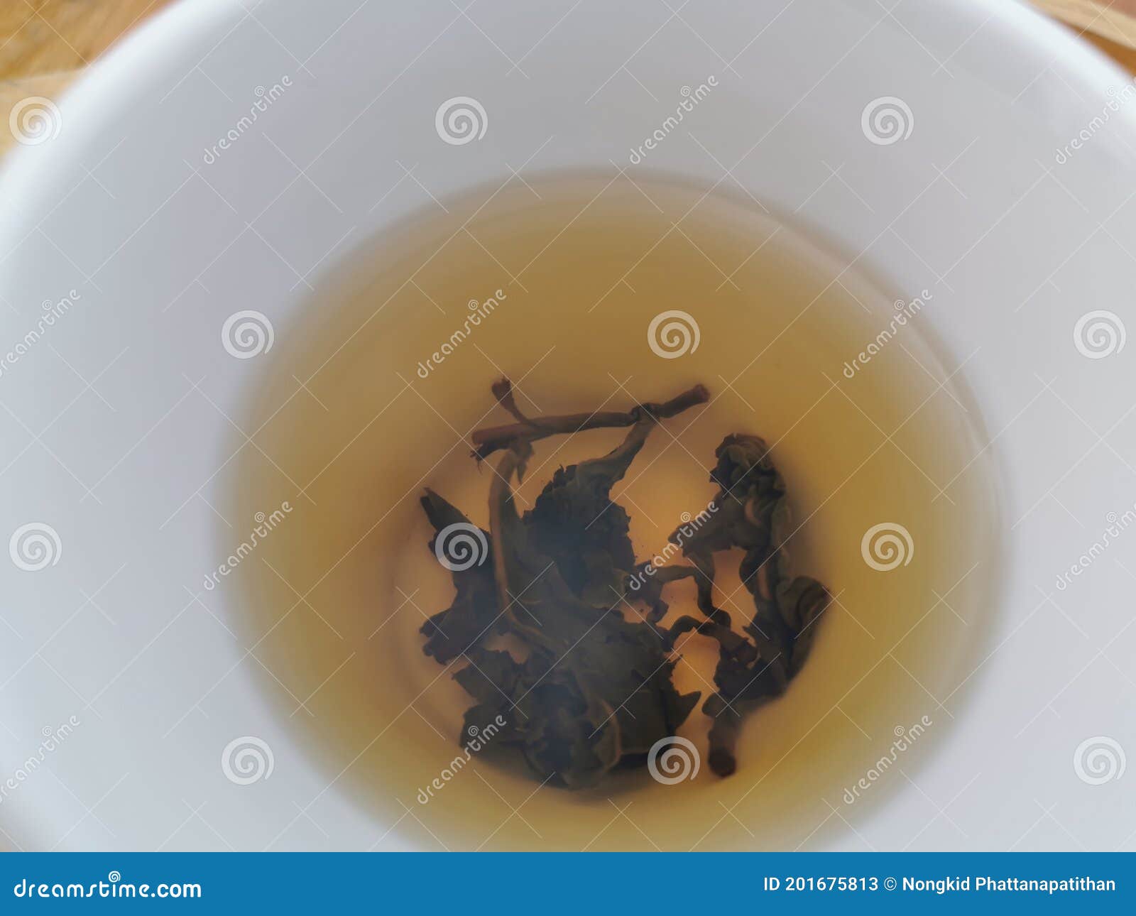 The Hot Brown Tea Comes from Tea Leaves Stock Illustration ...