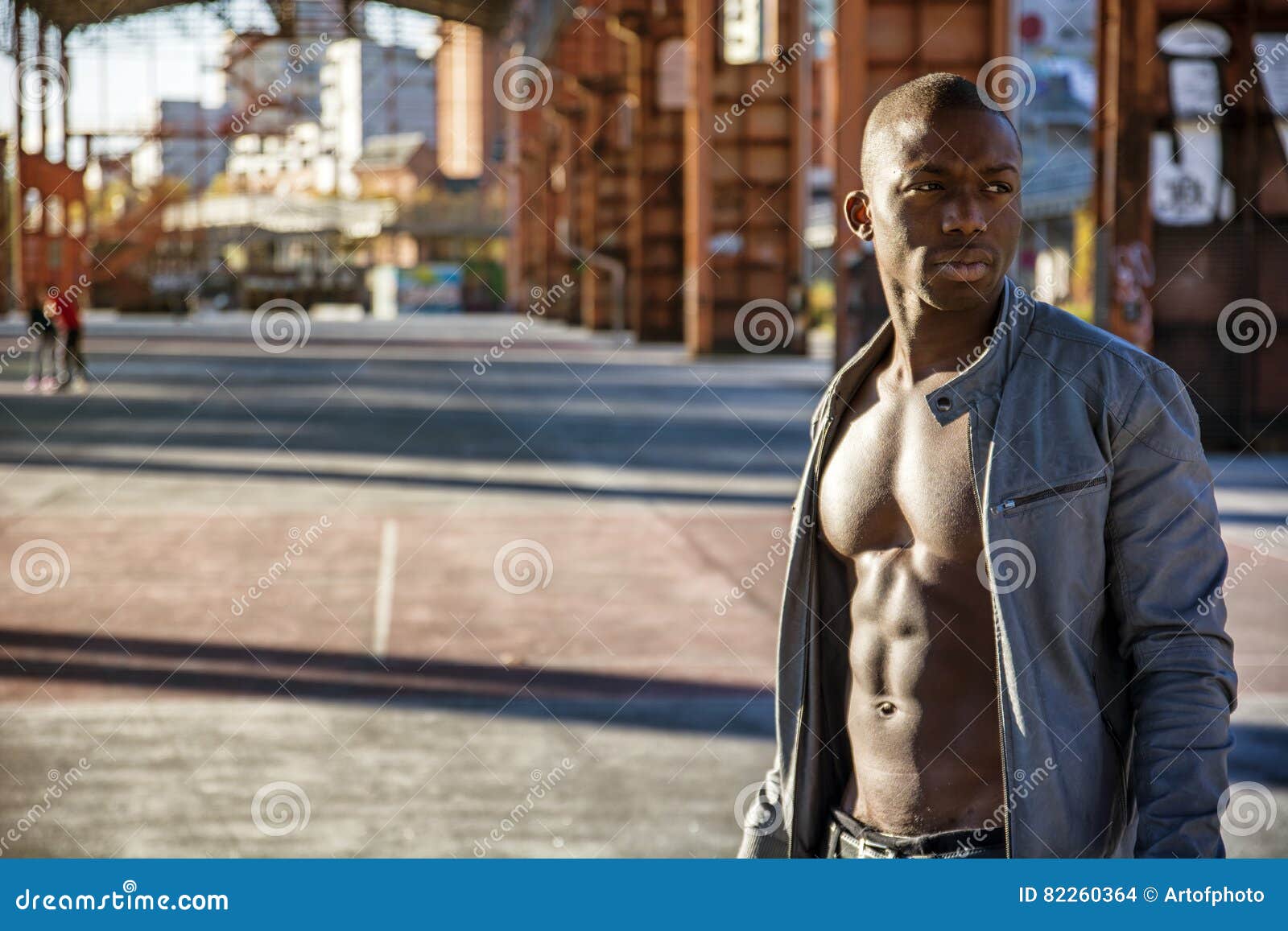 Hot buff black man posing stock photo. Image of fitness - 82260364