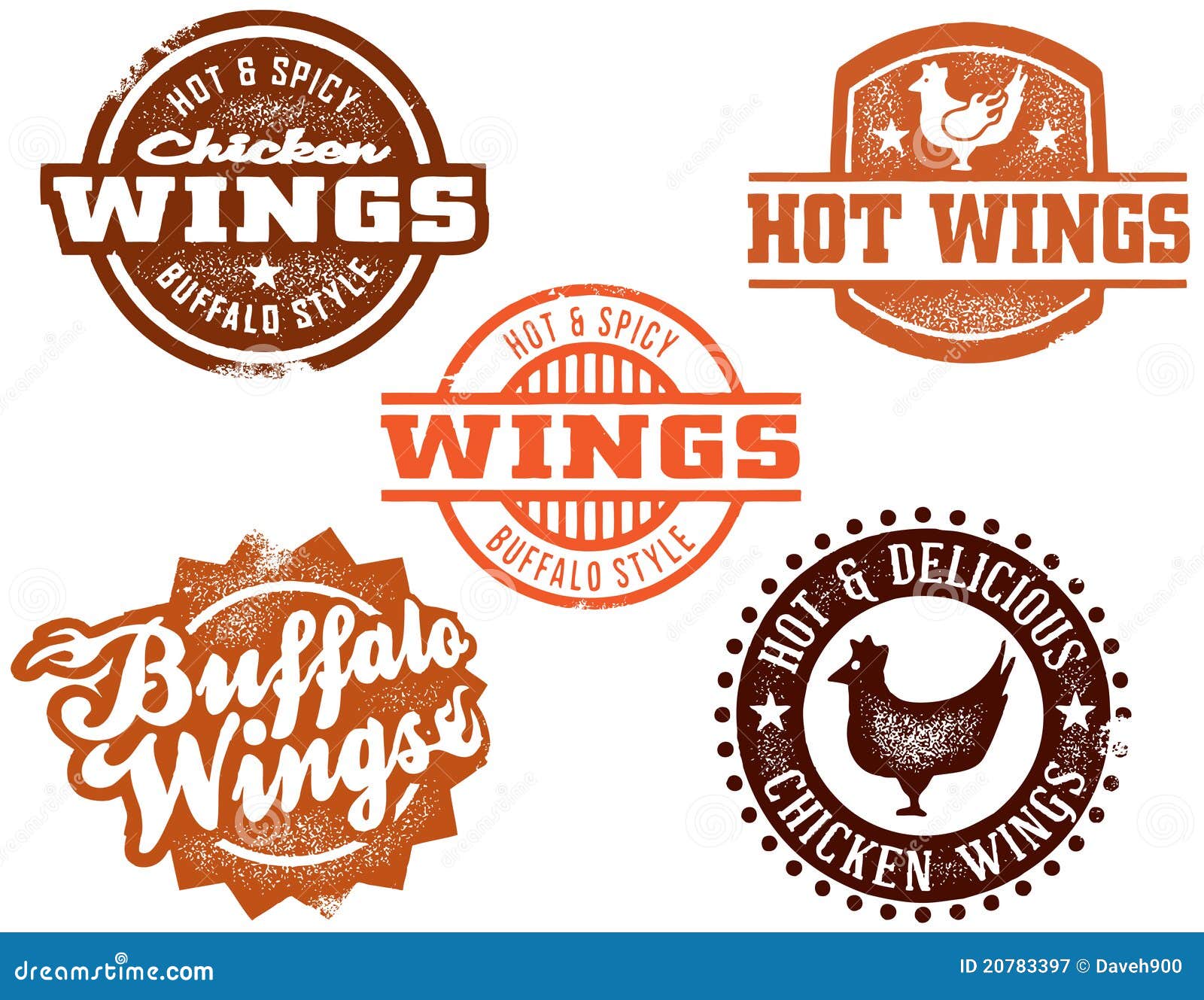 Hot Buffalo Chicken Wing stock vector. Illustration of fire - 20783397