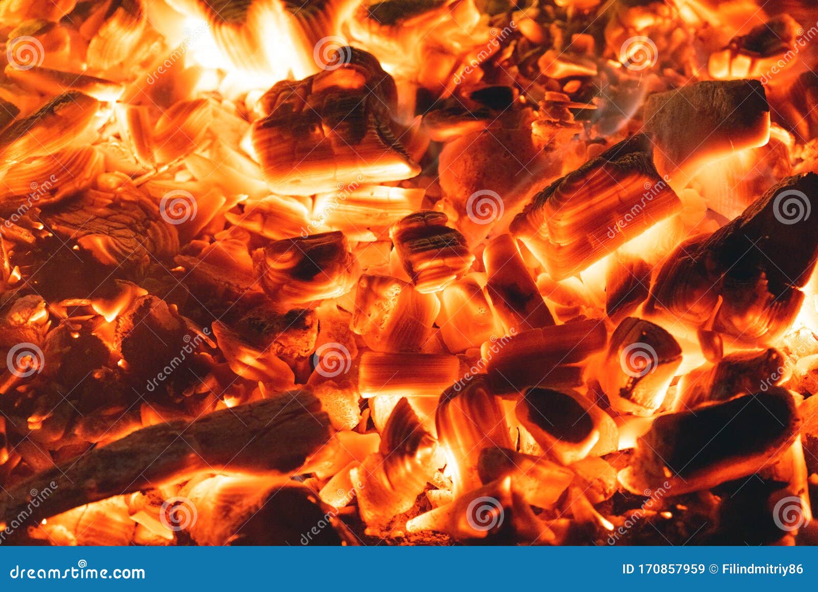 Burning coals. stock image. Image of burning, charcoal - 170857959