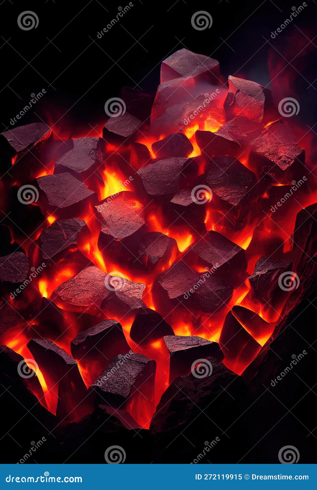 Hot Burning Coals. AI Render. Royalty-Free Stock Photography ...