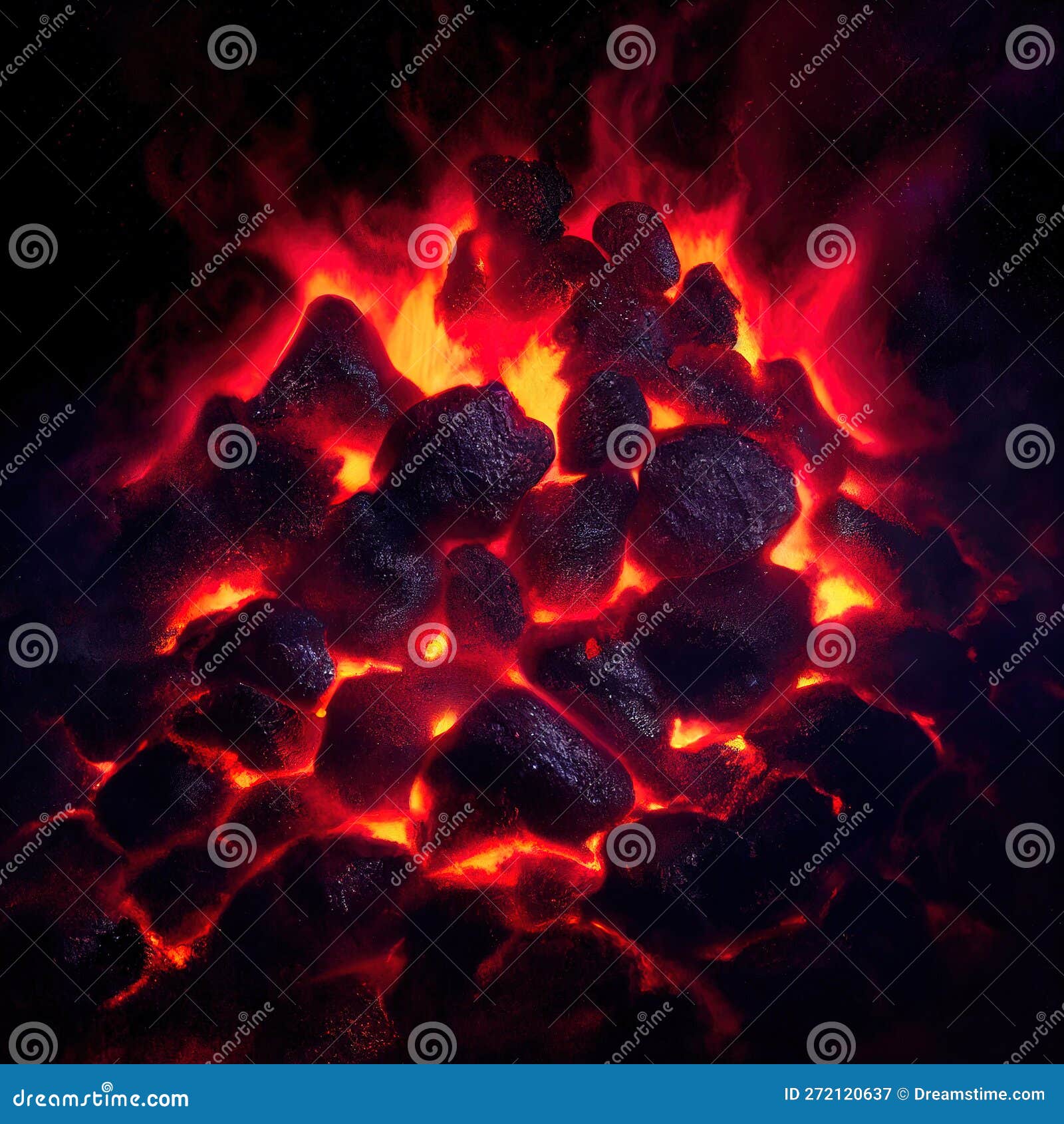 Hot Burning Coals. AI Render. Stock Illustration - Illustration of heat ...