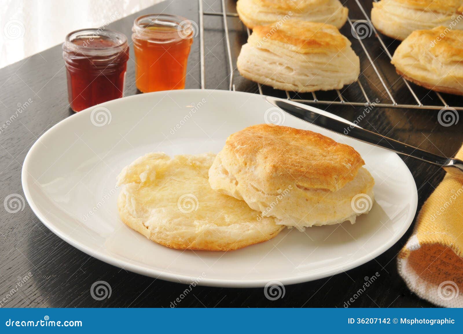 Hot buttered biscuit stock photo. Image of product, horizontal - 36207142
