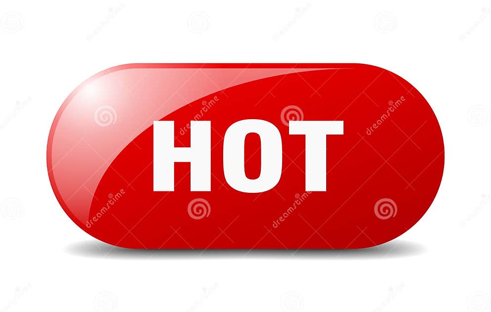 Hot Button. Hot Sign. Key. Push Button Stock Vector - Illustration of ...
