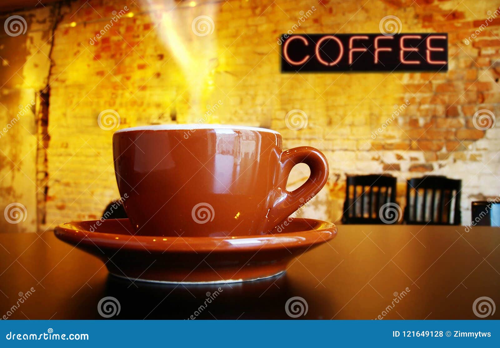 Hot cafe coffee stock photo. Image of coffee, steaming - 121649128