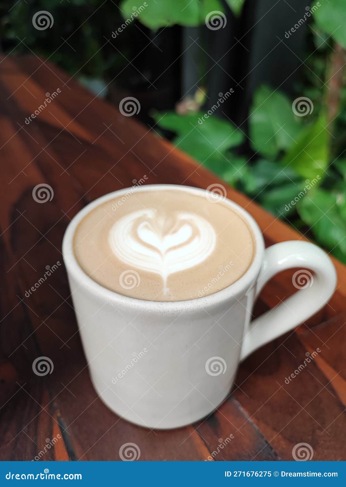 Hot Cafe Latte for My Evening Break Stock Image - Image of evening ...