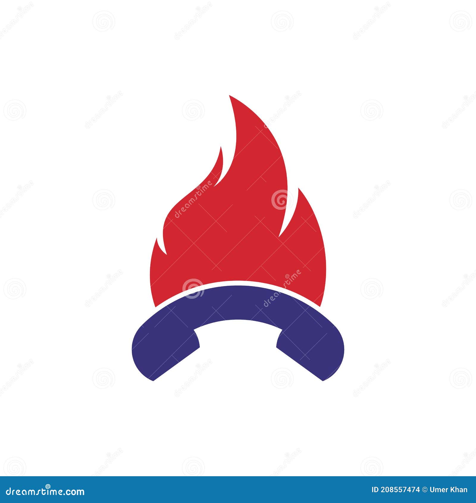 Hot Call Vector Logo Design Concept. Stock Vector - Illustration of ...