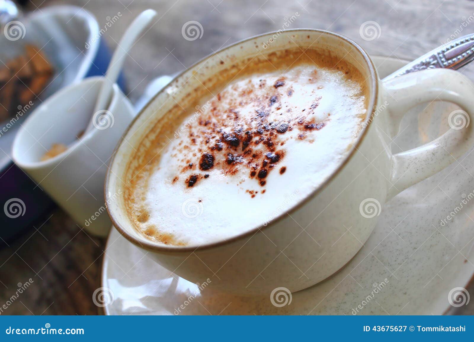 Hot cappuccino stock image. Image of break, design, carrying - 43675627