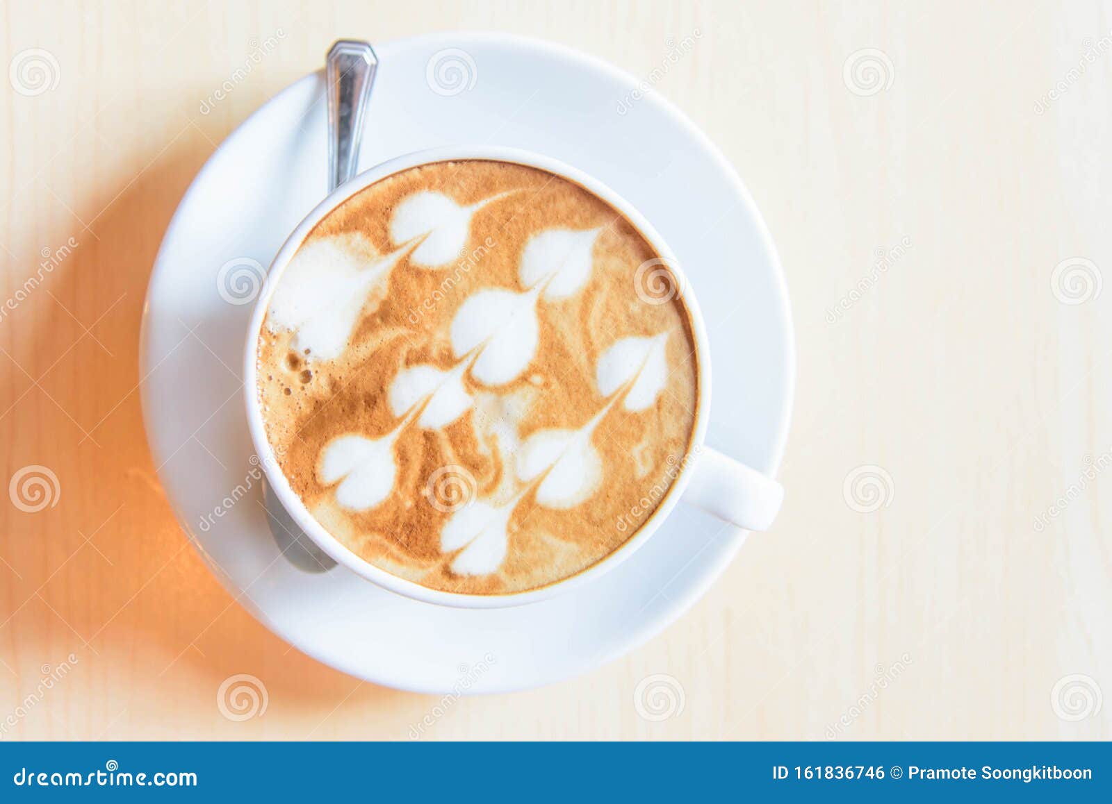Hot Cappuccino with Nice Pattern Stock Photo - Image of rest, brown ...