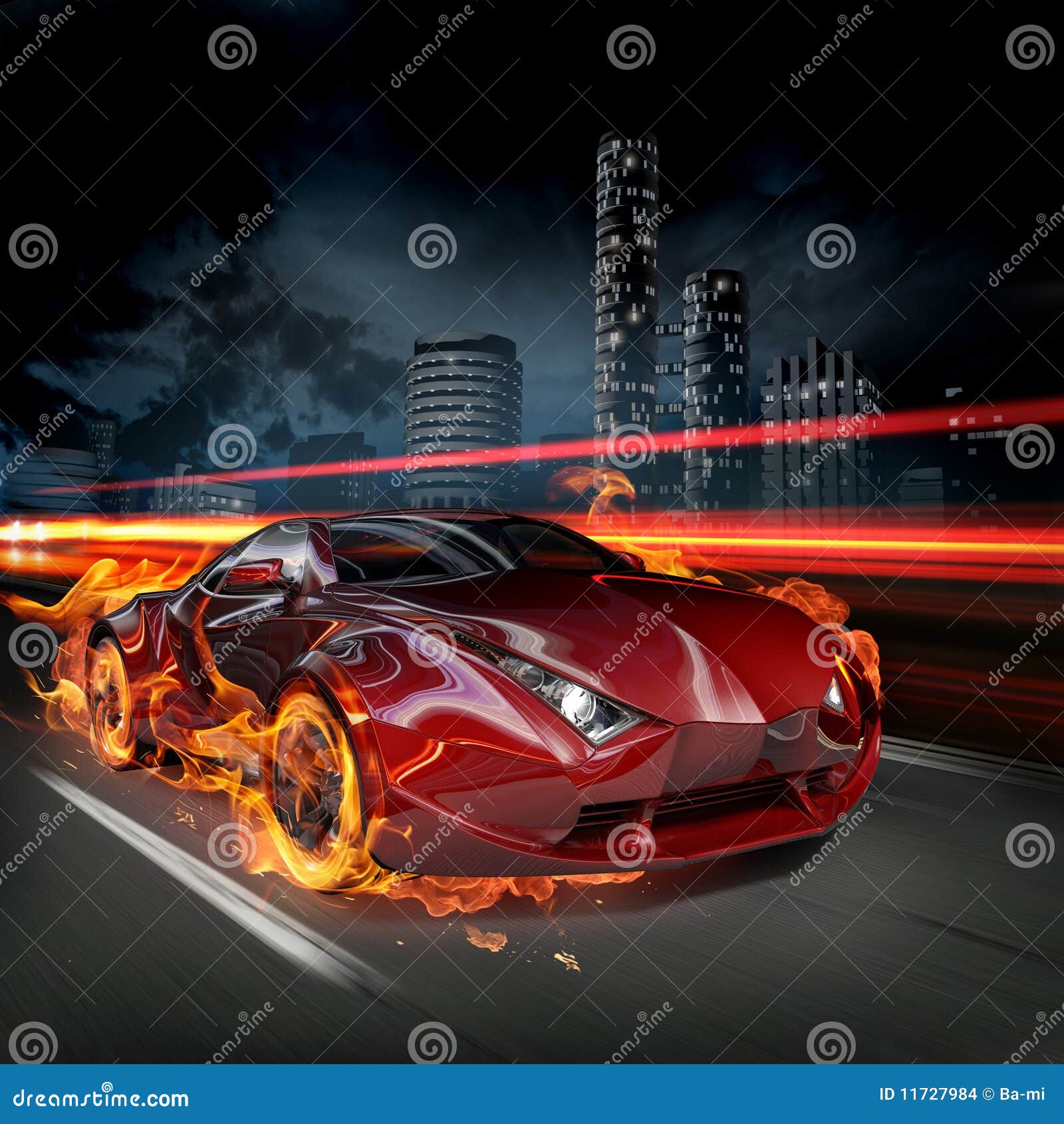 Hot car stock illustration. Illustration of spark, rush - 11727984