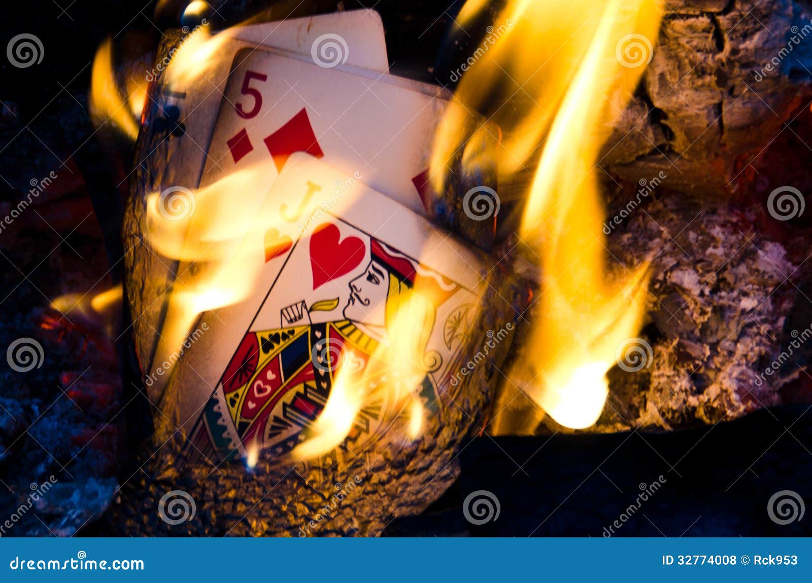 Hot Cards stock photo. Image of fire, scorched, playing - 32774008