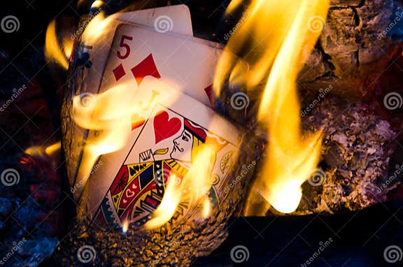 Hot Cards stock photo. Image of fire, scorched, playing - 32774008