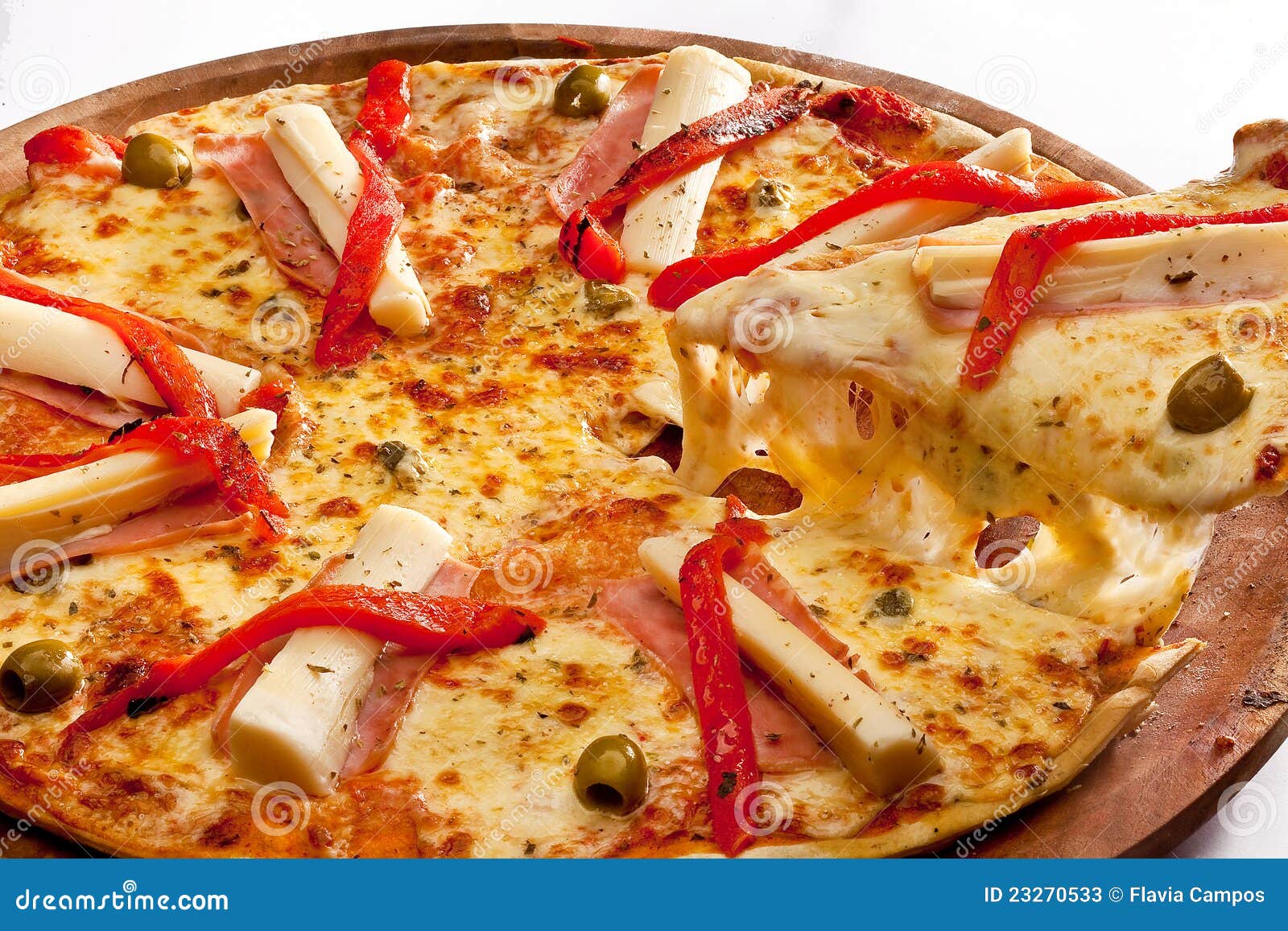 Hot Cheese pizza stock image. Image of crispy, tomatoes - 23270533