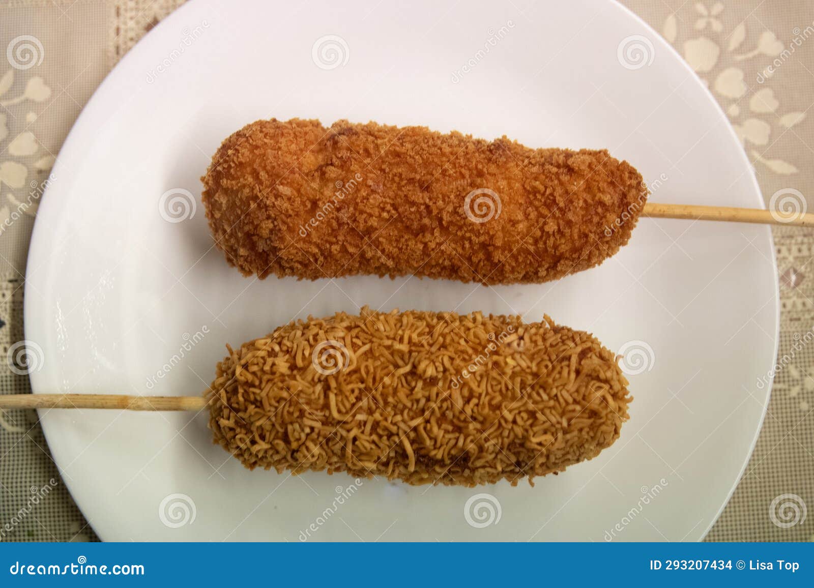 Hot Cheetos and Ramen Corn Dog Stock Photo - Image of ramen, delicacy ...