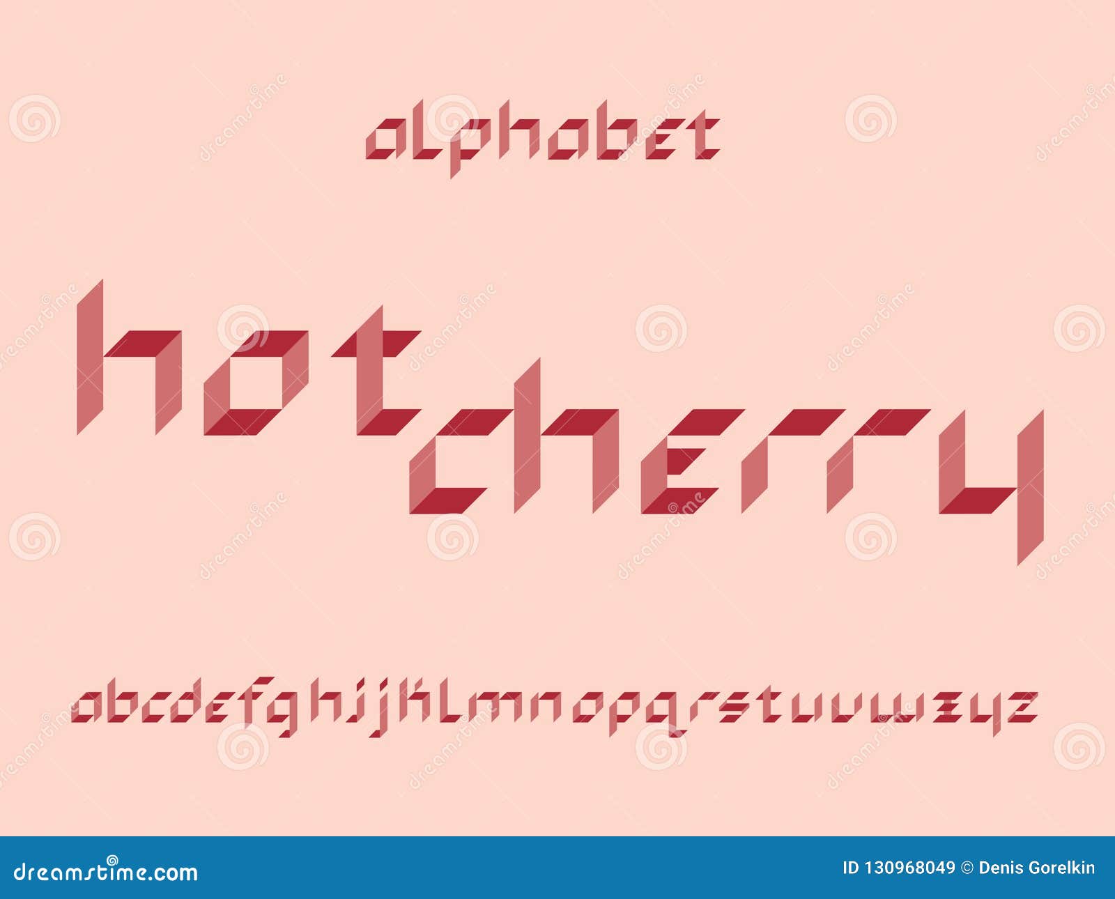 Hot Cherry Font. Vector Alphabet Stock Vector - Illustration of type ...