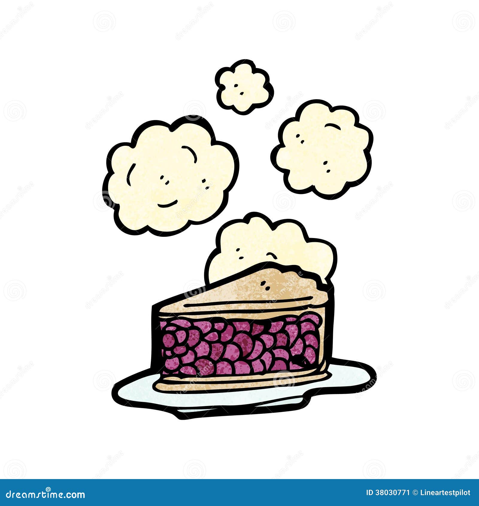 Hot cherry pie cartoon stock vector. Illustration of drawn - 38030771