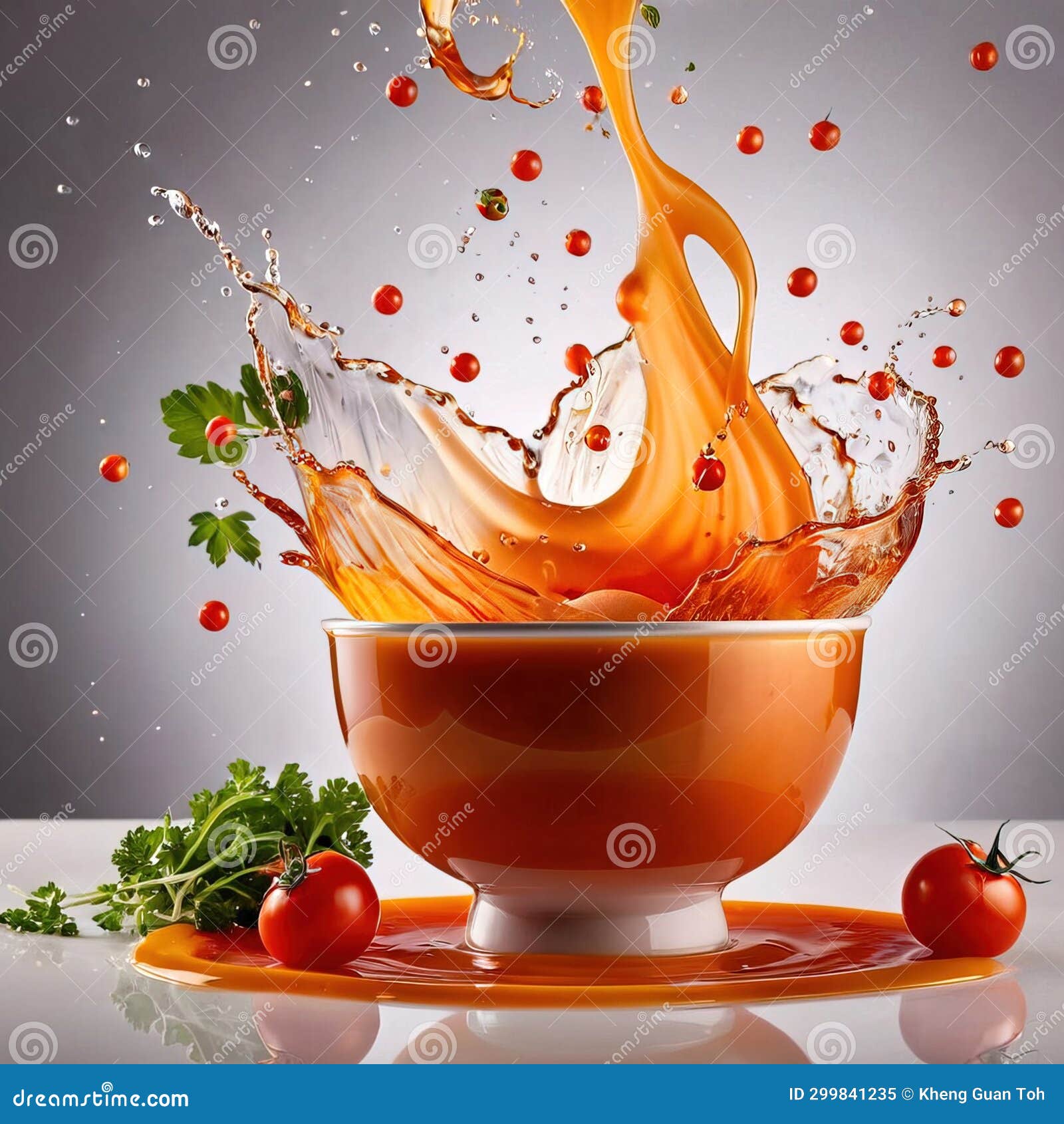 Hot Chicken and Vegetable Soup with Dynamic Splash Effect Stock ...