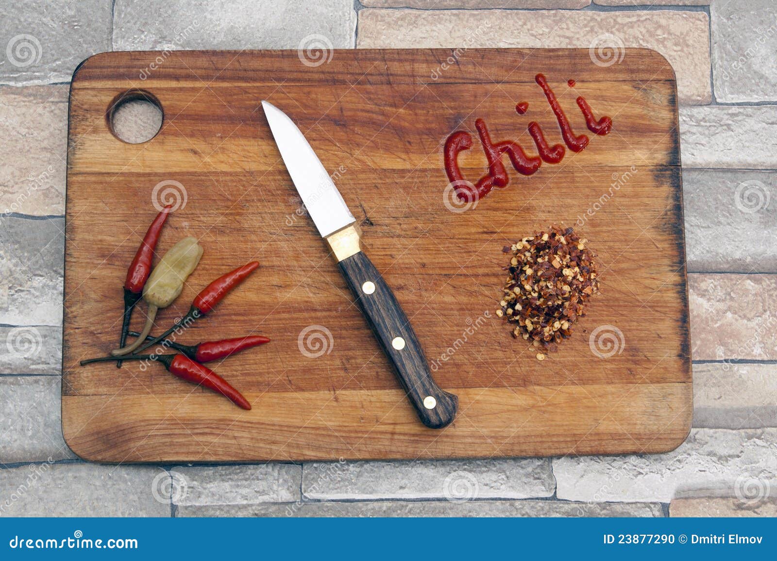 Hot Chili Papers on a Cutting Board Stock Photo - Image of diet ...