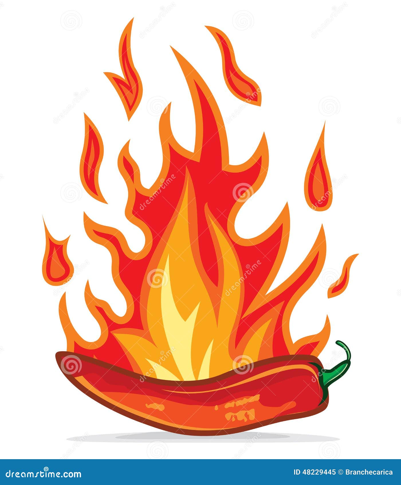 Hot chili pepper design stock vector. Illustration of freshness - 48229445