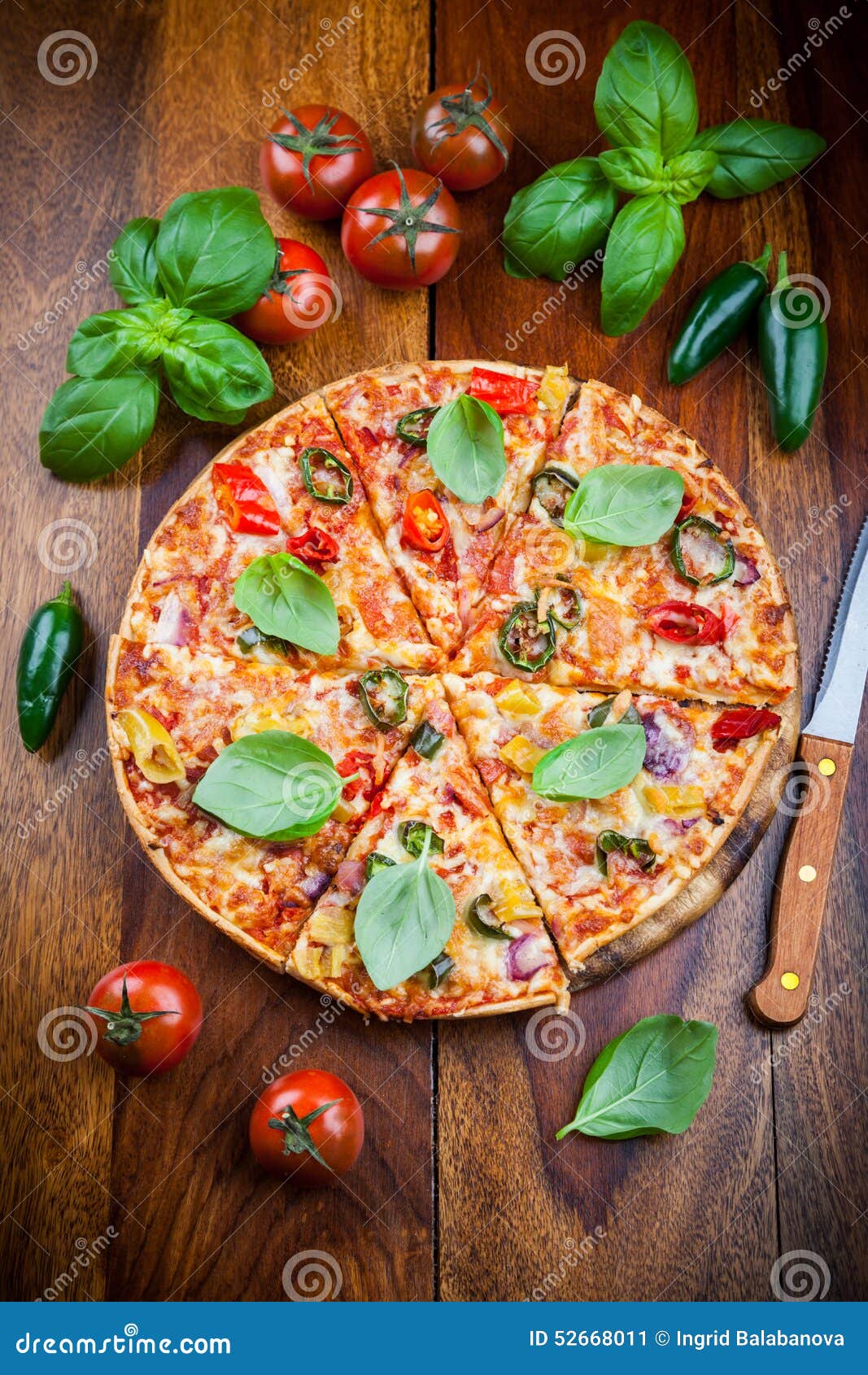 Hot Chili Pizza with Jalapenos Stock Image - Image of ingredient, lunch ...