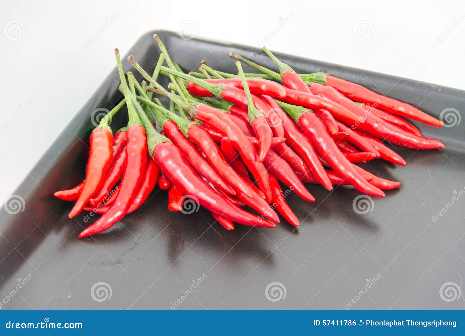 Hot Chilli on the Black Dish Stock Photo - Image of nature, kitchen ...