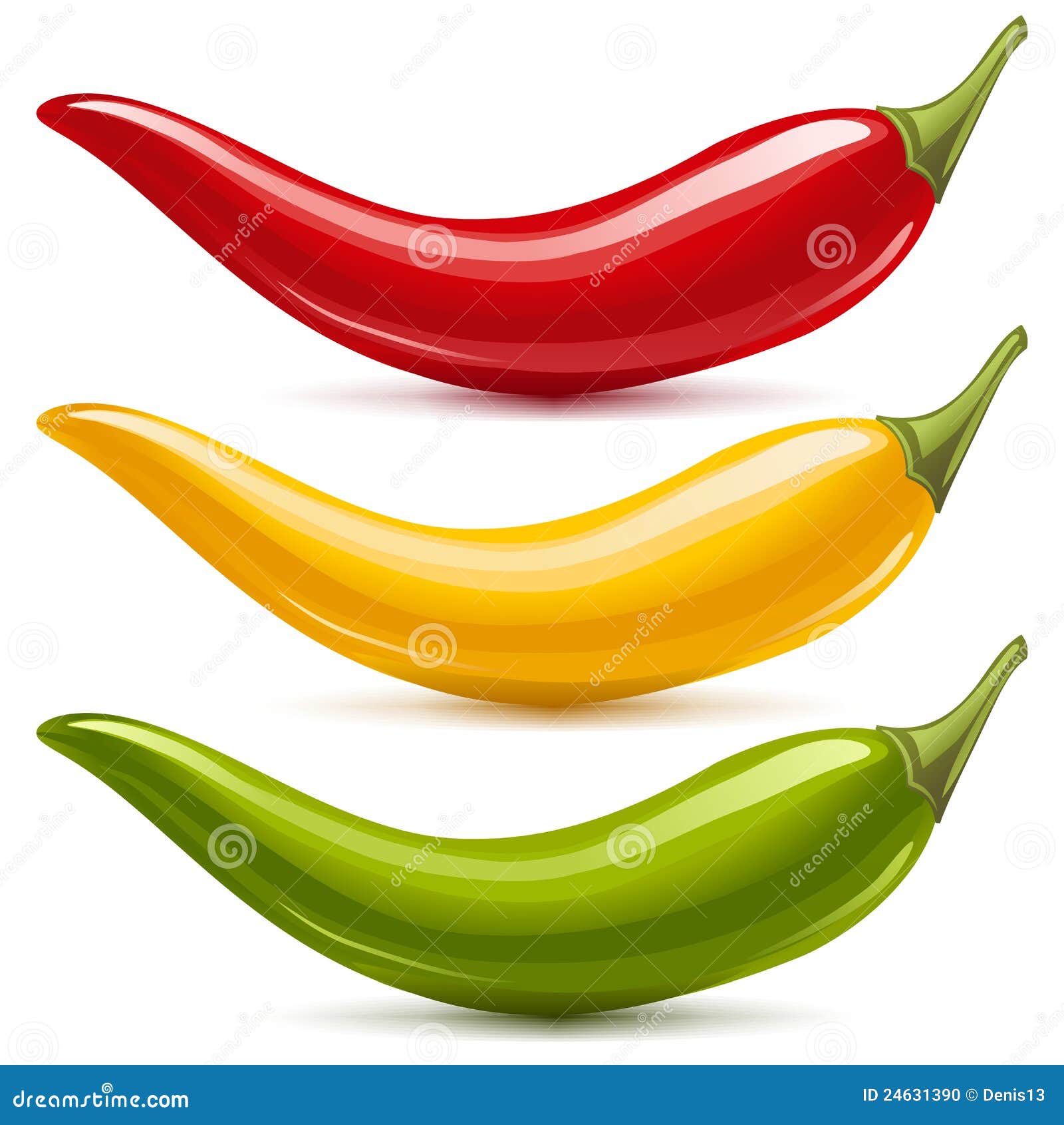 Hot Chilli Pepper Vector Set Stock Vector - Illustration of fresh ...
