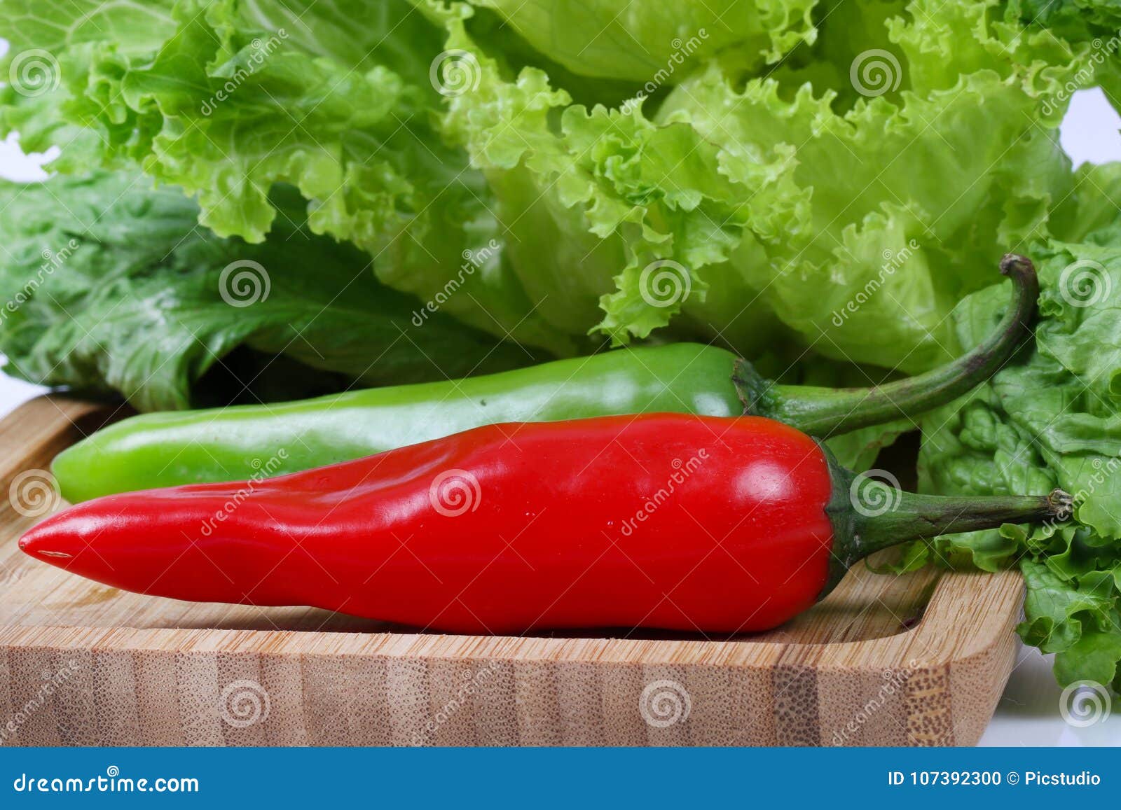 Hot chillies stock photo. Image of wooden, green, vegetable - 107392300