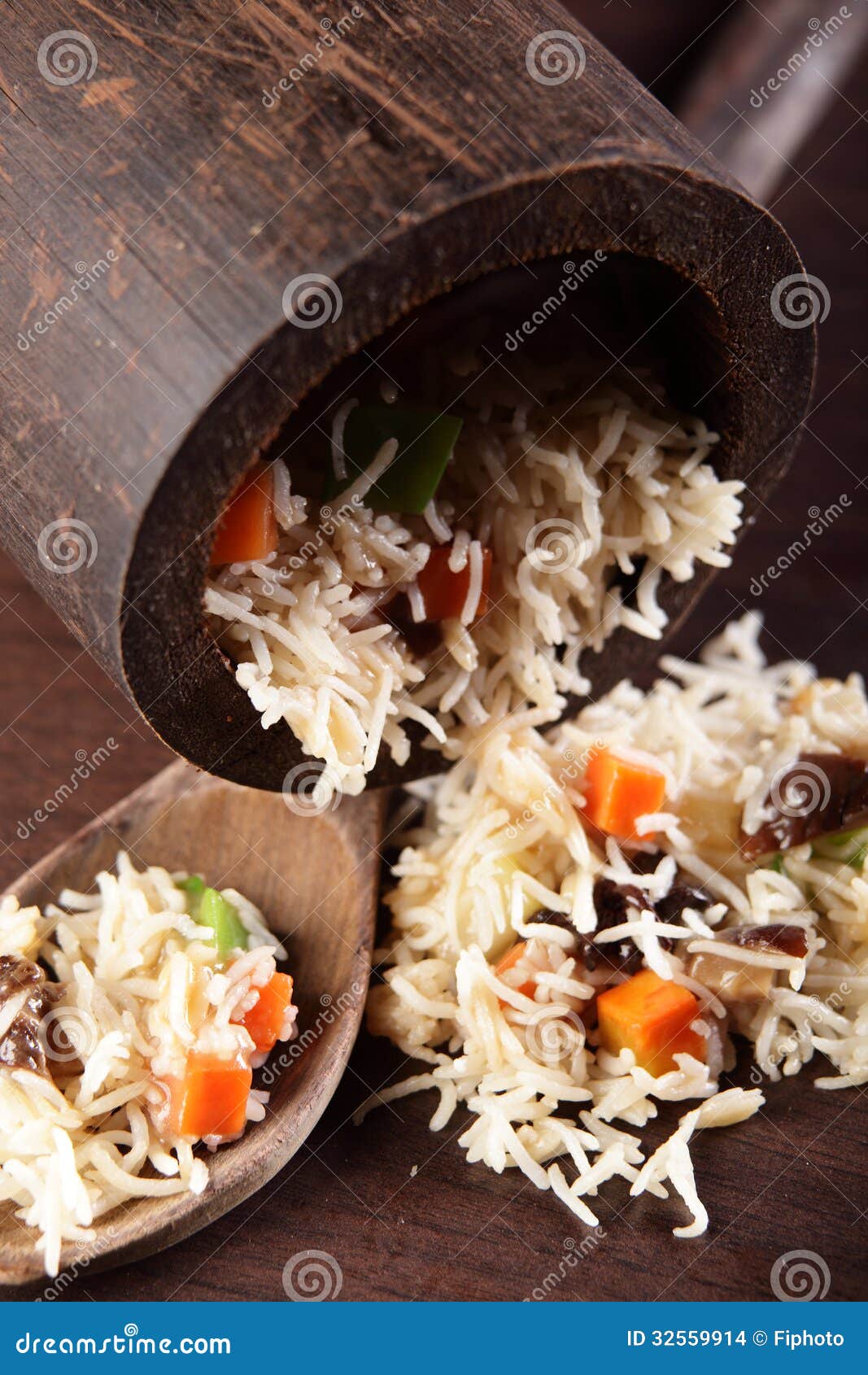 Hot Chinese Rise with Garnish Stock Photo - Image of green, fresh: 32559914