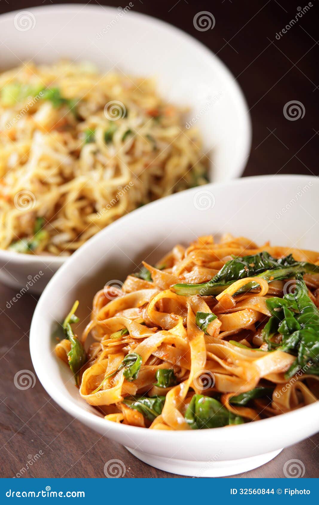 Hot Chinese Spaghetti with Garnish Stock Photo - Image of cooked ...