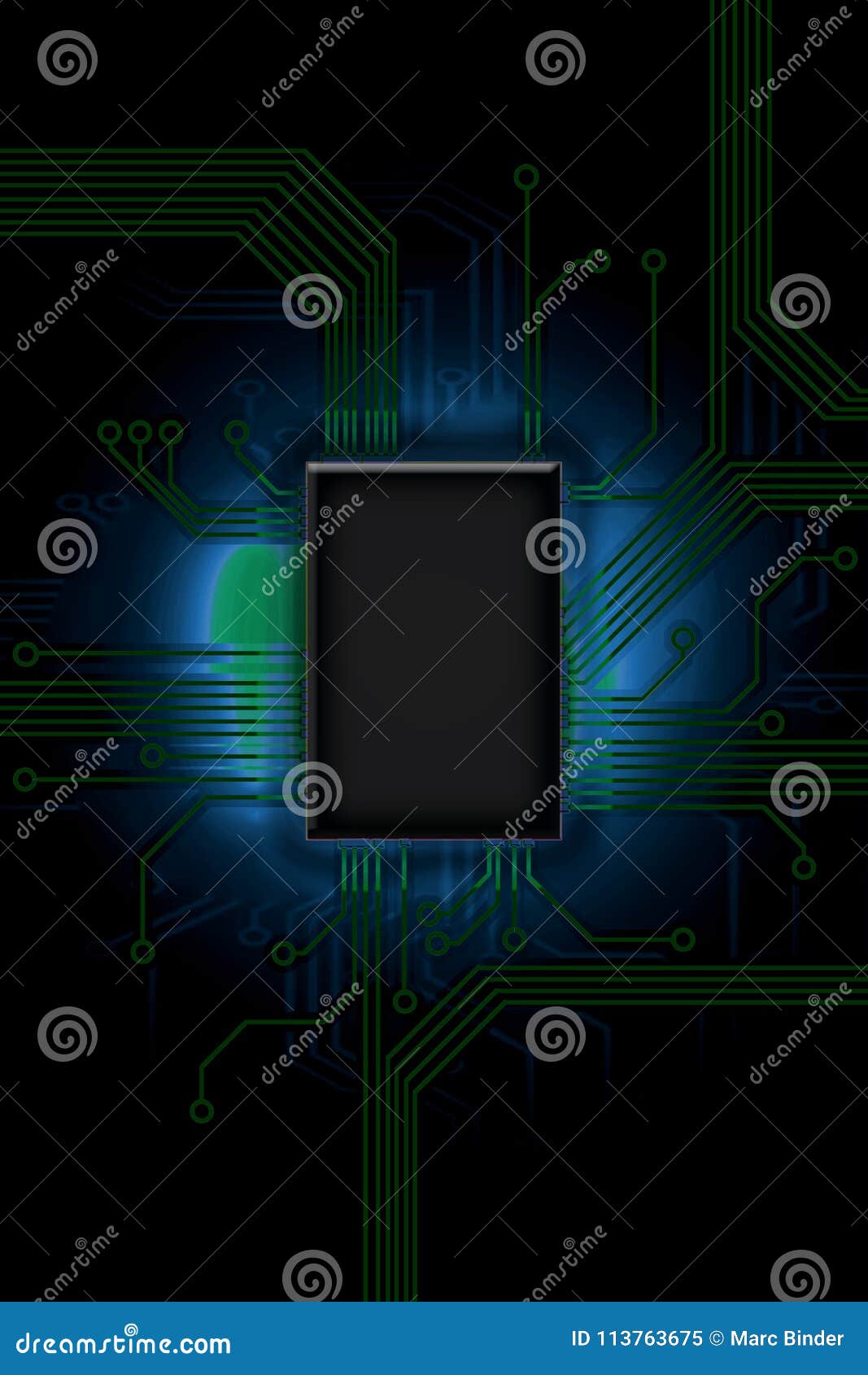 Hot Chip Circuit Technology Illustration Stock Illustration ...