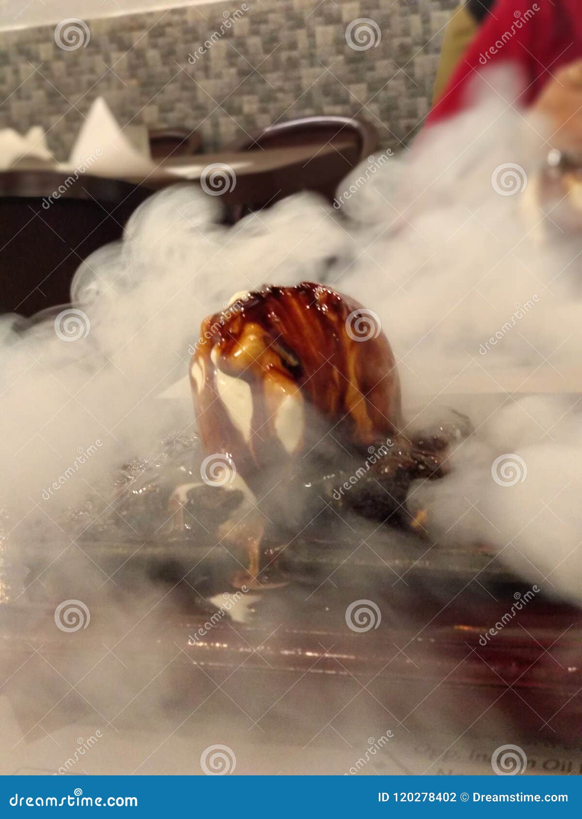 Hot choco ice cream stock photo. Image of choco, smoke - 120278402