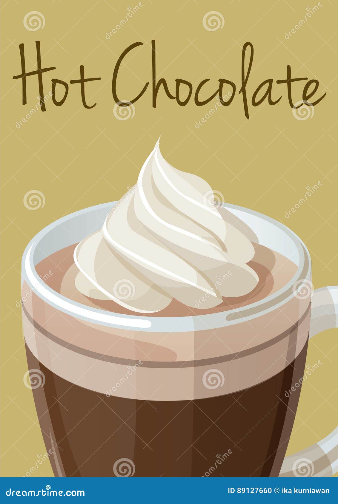Hot Chocolate stock vector. Illustration of beverage - 89127660