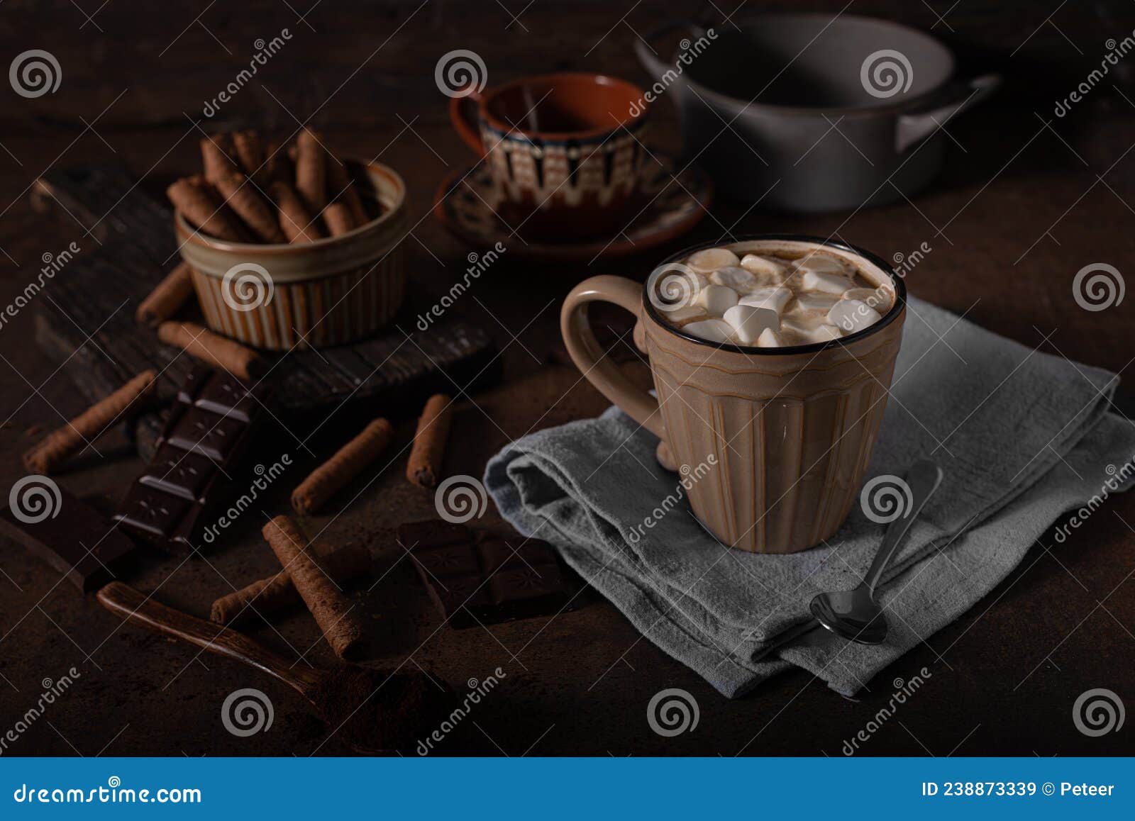 Hot Chocolate with Marshmello Stock Image - Image of delicious, coffee ...