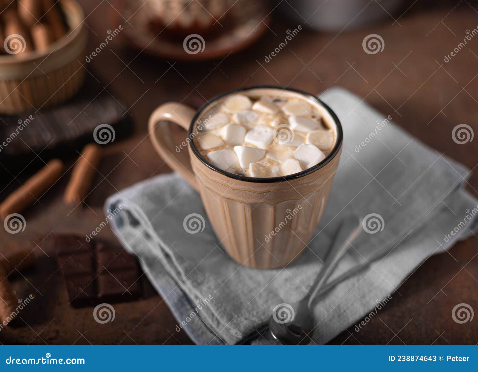Hot Chocolate with Marshmello Stock Image - Image of marshmallow ...