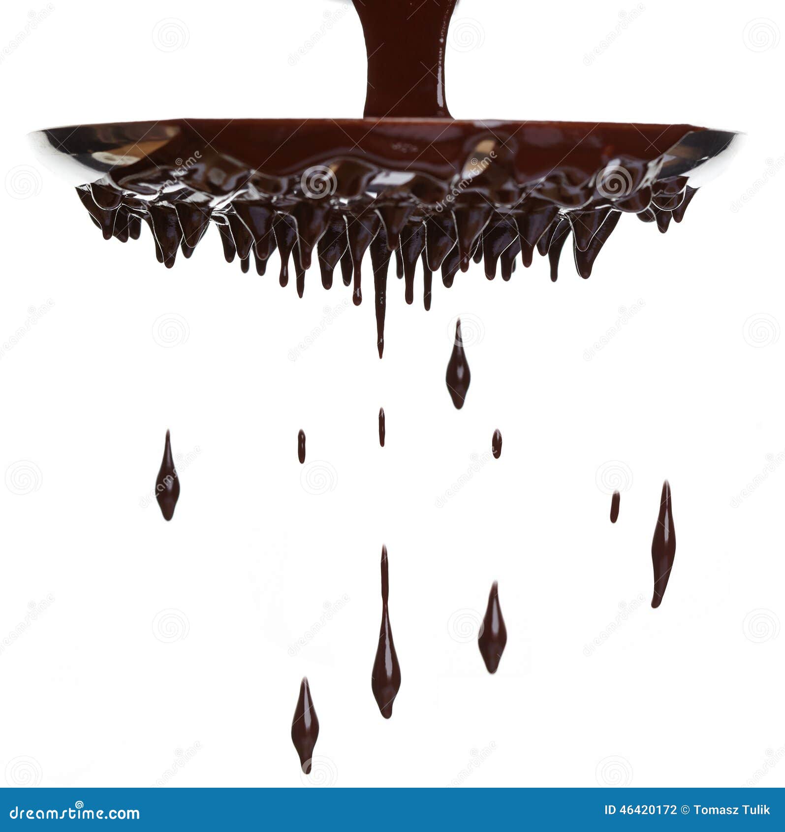 Chocolate Stream Flows From Chocolate Candy Stock Photography ...