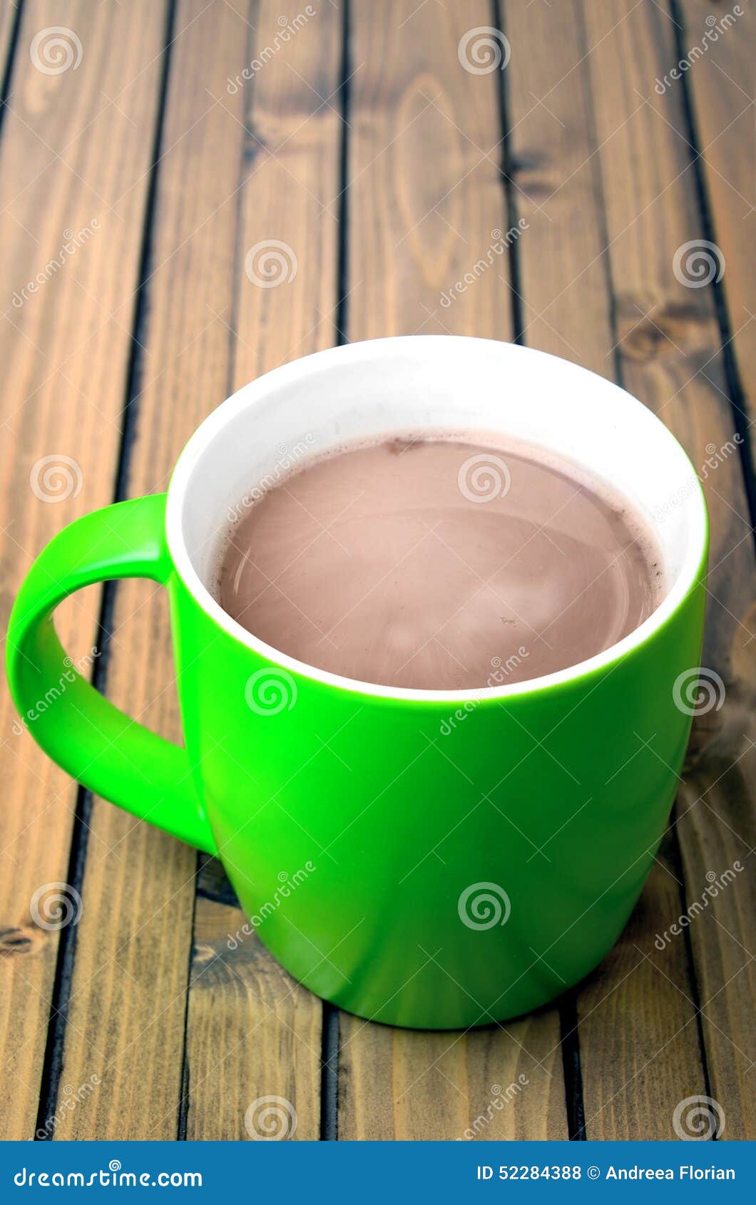Hot chocolate on table stock photo. Image of fresh, relaxing - 52284388