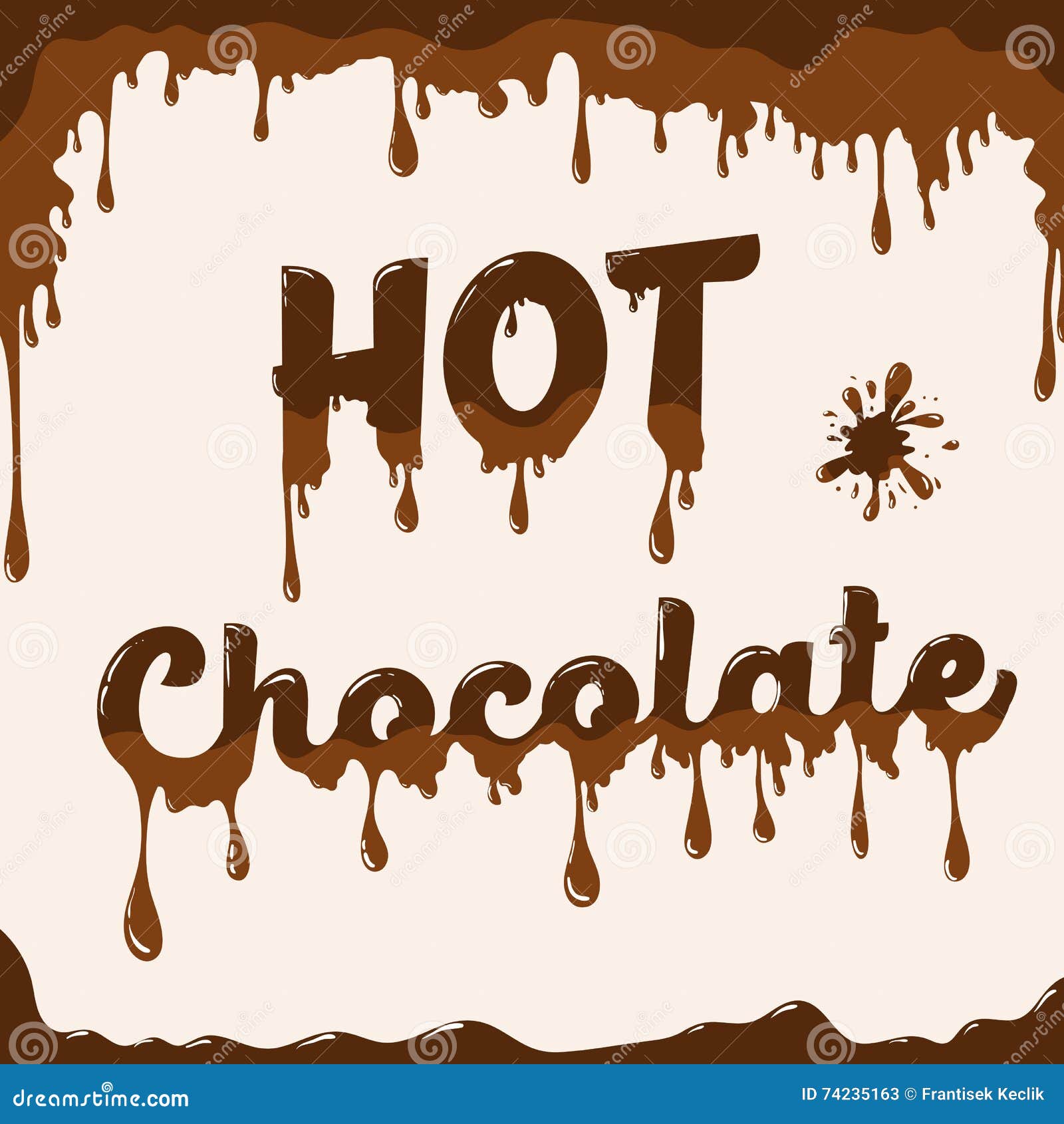 Hot Chocolate Template with Melting Effect Stock Vector - Illustration ...