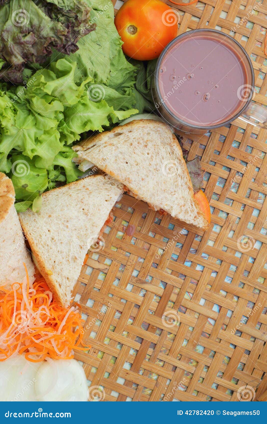 Hot Chocolate and Tuna Sandwich. Stock Photo - Image of chocolate ...