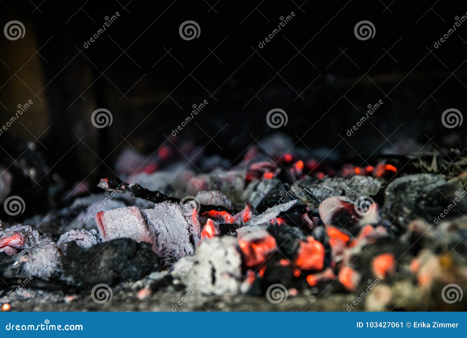 Hot Coal, Embers of the Grill and Smoke Close Up Stock Image - Image of ...